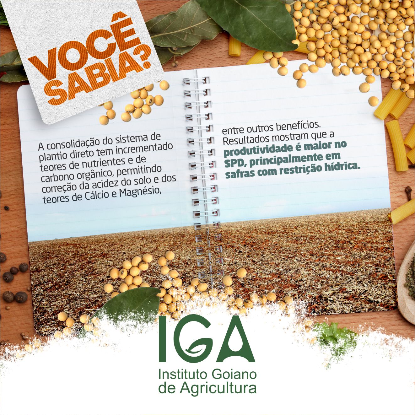 IGA - Instituto Goiano de Agricultura - Você Sabia que é hora de ...